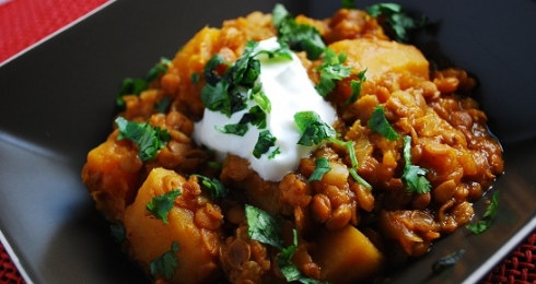 Crock Pot Pumpkin Lentil Stew - Dherbs Recipes