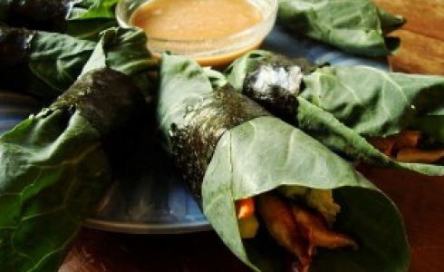 Springrolls with Spicy Ginger Dipping Sauce - Dherbs Recipes