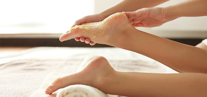 DIY Foot Scrub To Help Remedy Dry Or Cracked Heels - Dherbs Inc.