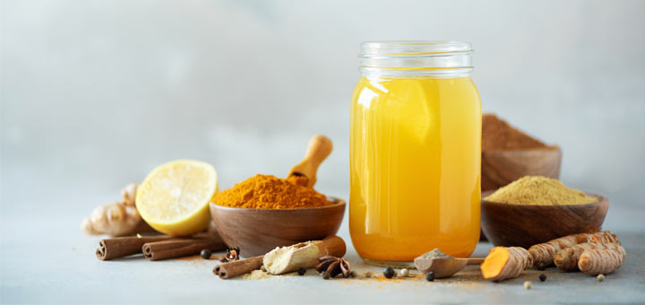Homemade Lemon Ginger Turmeric Detox Tea - Dherbs.com