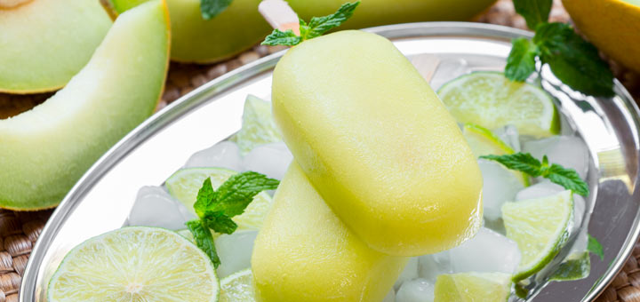 Raw Vegan Honeydew Ice Pops - Dherbs.com - Recipes